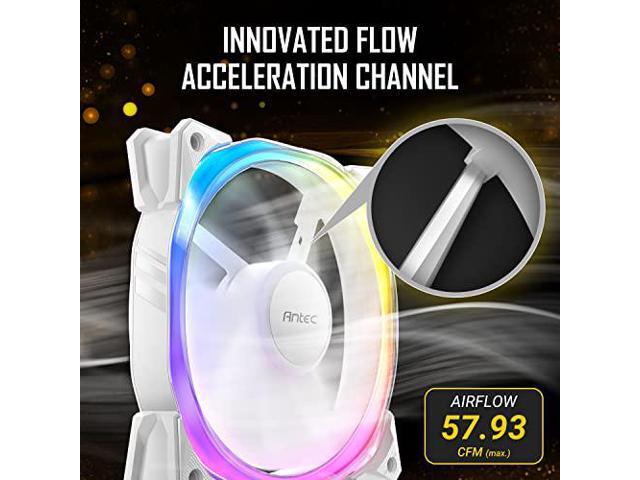 Antec RGB Fans, PC Fans, 5V-3PIN Addressable RGB Fans, 120mm Fan with Controller, Motherboard ...