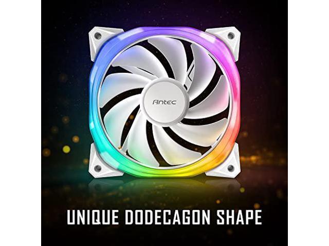 Antec RGB Fans, PC Fans, 5V-3PIN Addressable RGB Fans, 120mm Fan with Controller, Motherboard ...