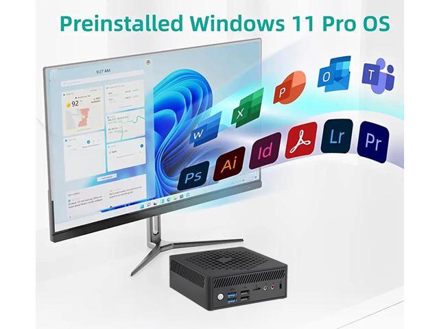 NEOSMAY Mini PC WiFi 6 16GB RAM 256GB m.2 SATA SSD Intel 11th Gen CPU ...