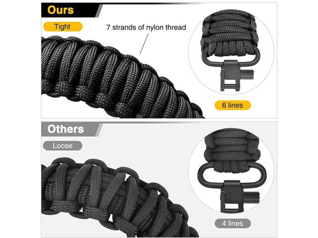 CVLIFE Rifle Sling 550 Paracord Sling 2 Point Sling with Tri-Lock ...