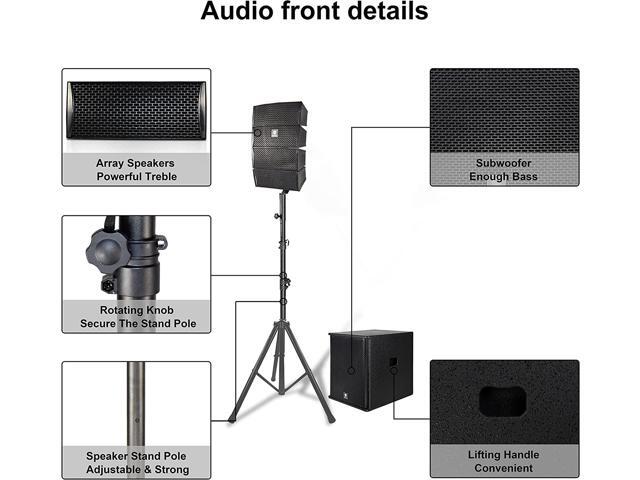 PRORECK Club 3500 15 inch subwoofer 3000W DJ Powered PA Speaker System ...
