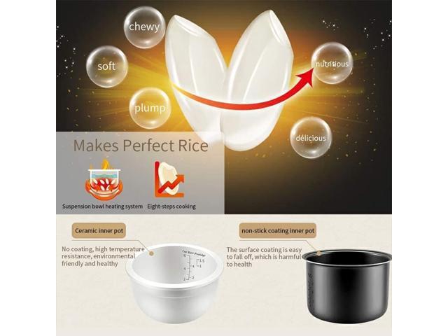 Tianji Electric Rice Cooker FD30D with Ceramic Inner Pot, 6-Cup ...