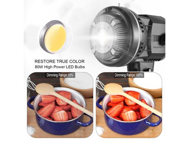 GVM Great Video Maker 80W CRI97+ Video Lights with Bowens Mount Color ...