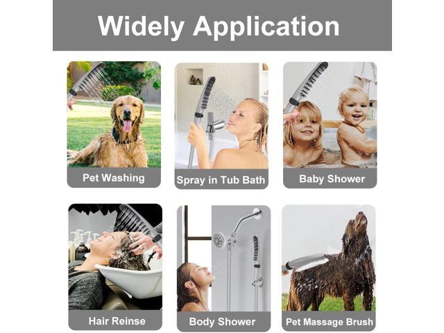 Pet Shower Attachment for Tub Spout, Dog Bathtub Shower Sprayer ...