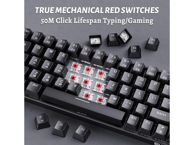 60% Wireless Mechanical Gaming Keyboard, RGB Backlit with Arrow Keys ...