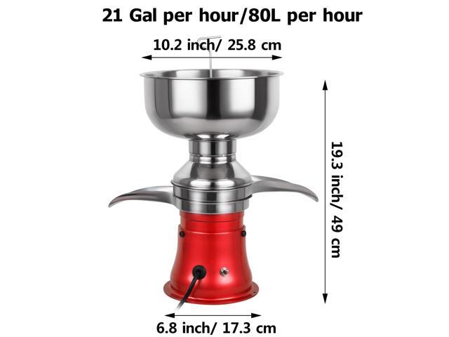 Minneer Electric Milk Cream Centrifugal Separator Plug 21Gal/H 80L/H 110V USA/Canada Make Cream ...
