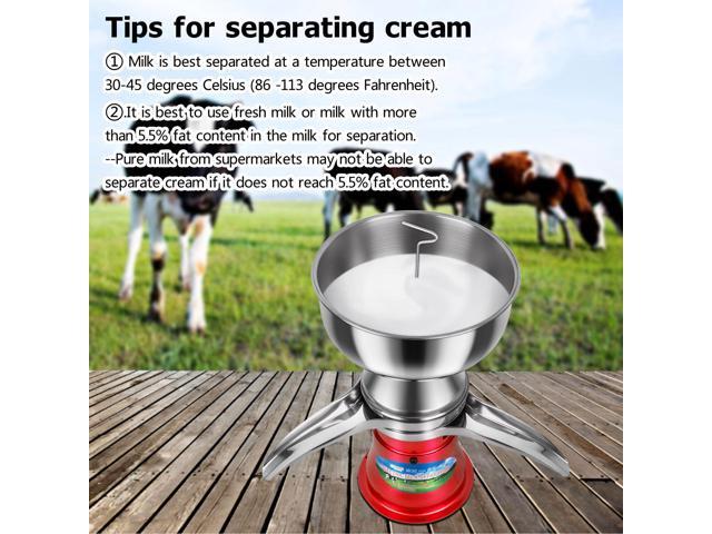 Minneer Electric Milk Cream Centrifugal Separator Plug 21Gal/H 80L/H ...