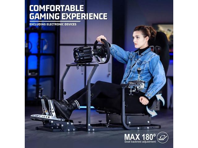Minneer Racing Gaming Simulator Cockpit with Black Seat Fit for ...
