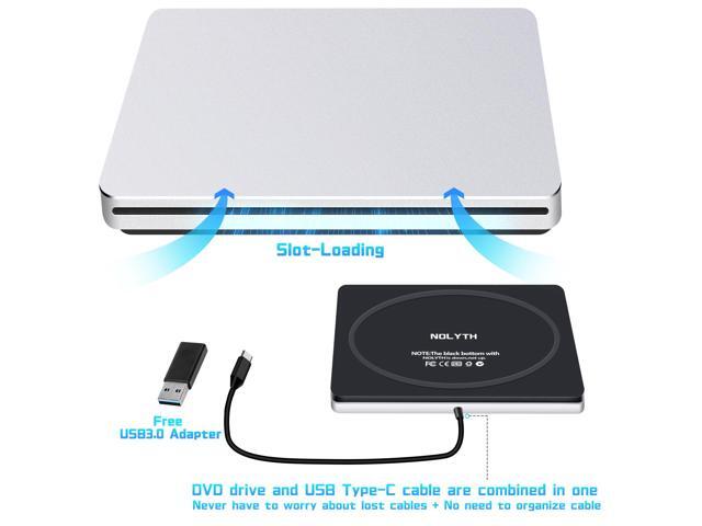 External DVD Drive USB 3.0 Type-C CD/DVD Drive Slot-in DVD Player for ...