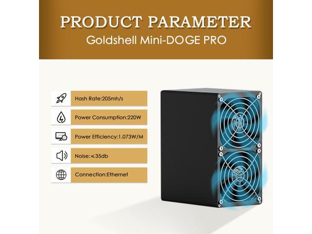 Goldshell Mini Doge Pro 205MH/S Dogecoin & Litecoin Miner 220W LTC ...