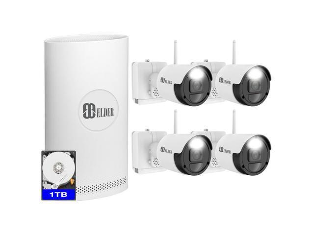 Wireless Security Camera System 2K Wire-Free, 8Ch NVR 4-Camera Battery ...