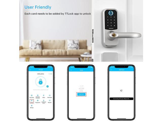 Smonet Smart IC Key Cards, Smart Fobs for Keypad Door Lock, Addable ...