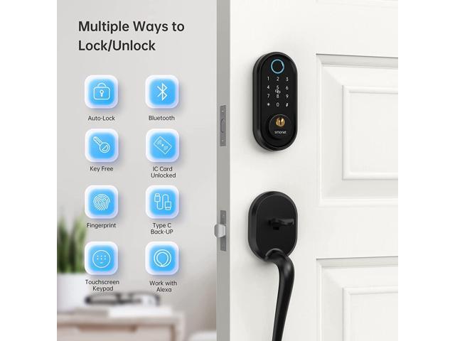 Smart Locks for Front Door, SMONET Front Door Lock Set Keyless Entry ...