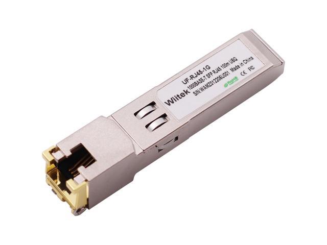 1.25G SFP-T, 10/100/1000BASE-T Gigabit Copper SFP, Wiitek SFP to RJ45 ...