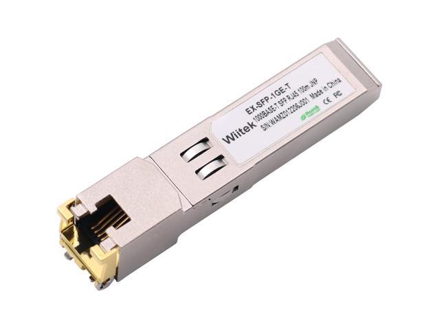 1.25G SFP-T, 10/100/1000BASE-T Gigabit Copper SFP, Wiitek SFP to RJ45 ...