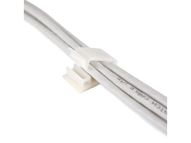 Cable Clips White with 3M Adhesive, Multipurpose Small Wire Clamps for ...