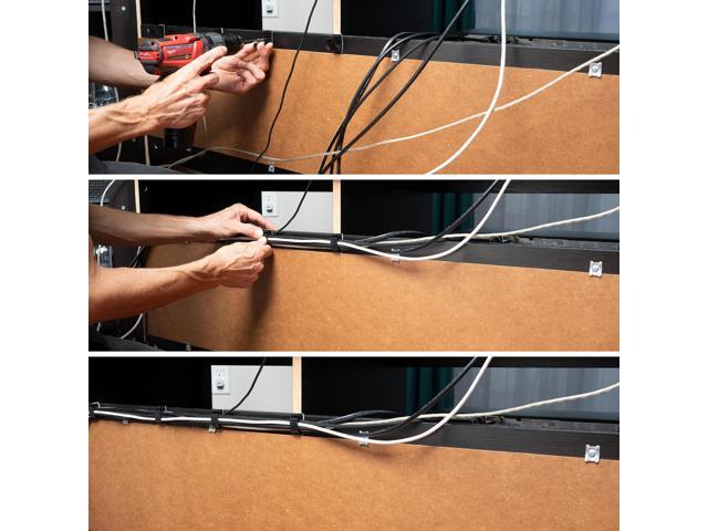 Cable Clips Black with 3M Adhesive, Multipurpose Small Wire Clamps for ...