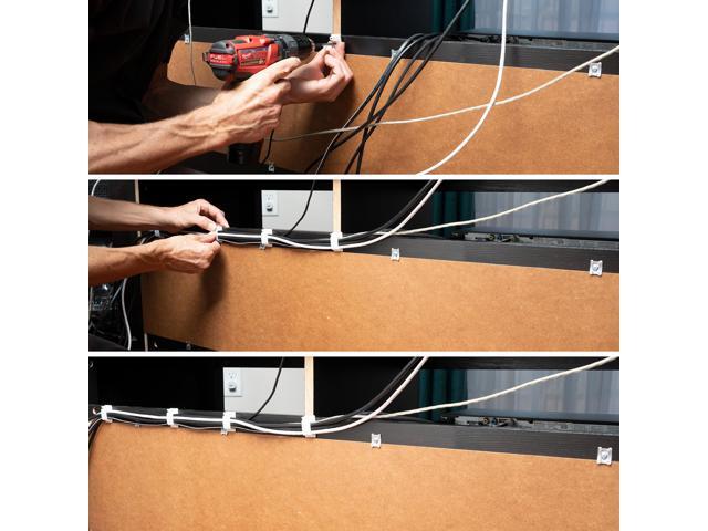 Cable Clips White with 3M Adhesive, Multipurpose Small Wire Clamps for ...