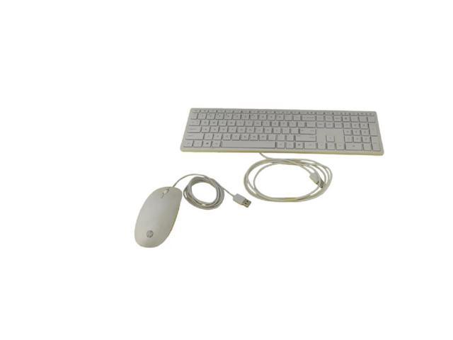 Refurbished: HP Keyboard TPC-C003K Slim Keyboard USB White Mouse COMBO ...