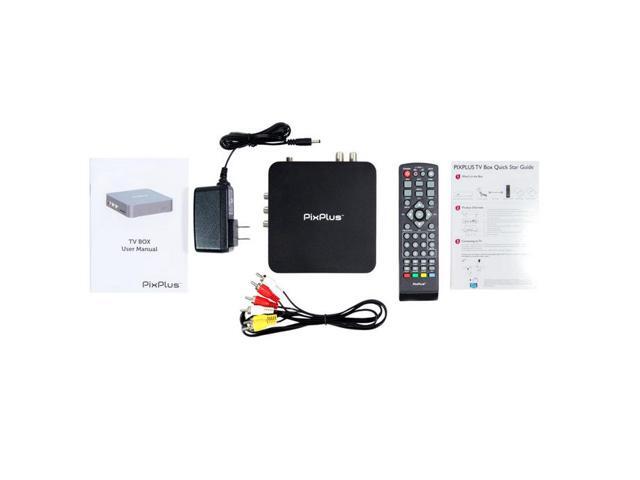 PixPlus Digital TV Converter Box Bundle w/DVR & 64GB Built-In Memory ...