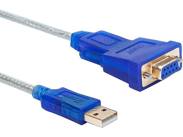 USB to Serial Adapter 3 ft, USB to RS232 DB9 Female Cable COM Port with ...