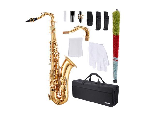 Tenor Saxophone, B Flat, Professional Brass Saxophone Beginner Kit with ...