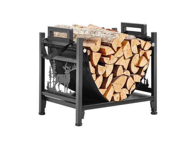 VEVOR Indoor Firewood Rack 1.5 ft Stable Steel Frame Log Holder for ...