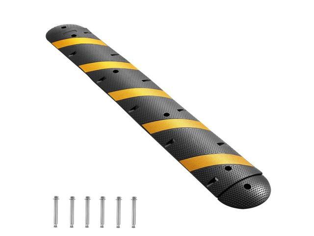 VEVOR 6FT Rubber Speed Bump Heavy Duty Speed Hump 72 in 2 Channel 22000 ...