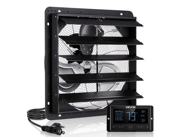 20 inch Shutter Exhaust Fan, Wall Mounted Attic Vent Fan with Smart ...
