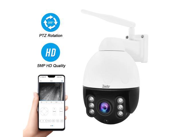 JideTech 5MP PTZ Camera Outdoor,5X Optical Zoom WiFi IP Camera with ...