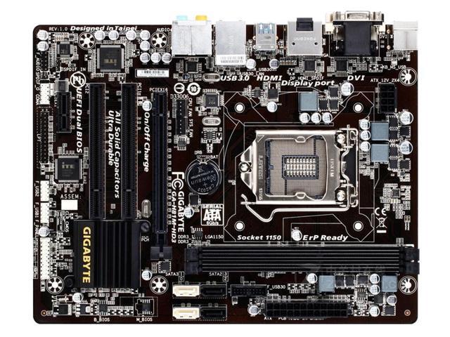 Refurbished: GIGABYTE GA-H81M-HD3 LGA 1150 Intel H81 DDR3 16GB Micro ...