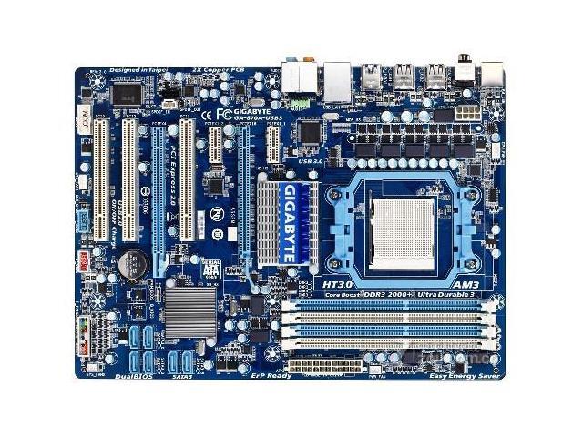 Refurbished: GIGABYTE GA-870A-USB3 Socket AM3+/AM3 AMD 870 DDR3 16GB ...
