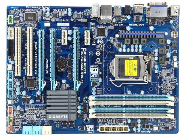 Refurbished: GIGABYTE GA-Z68A-D3H-B3 LGA 1155 Intel Z68 DDR3 32GB ATX ...