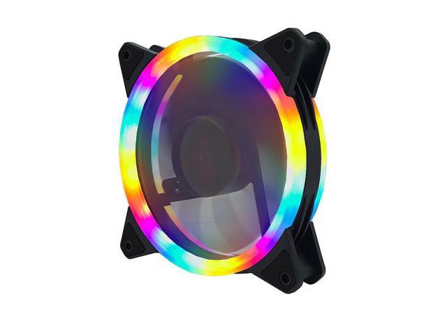 ALAMENGDA LED Silent Fan 120MM LED Computer Case Fan Colorful Color ...