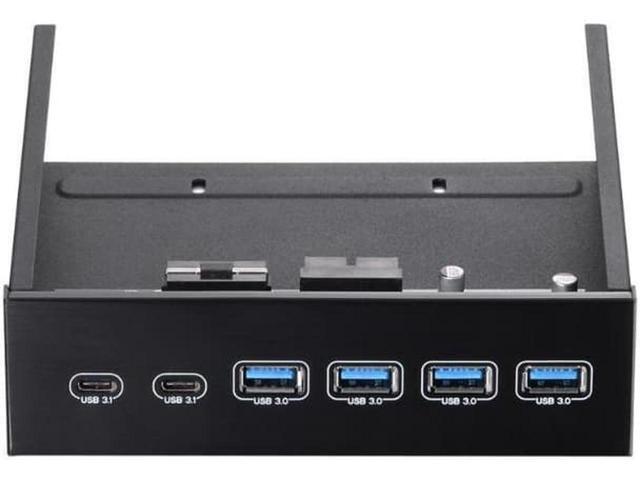 5.25" Front Bay USB HUB 2-Port USB 3.1 & 4-Port USB 3.0 High Speed 5Gbps USB Hub Front Panel ...