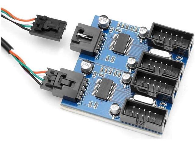 Motherboard USB 2.0 9pin Header 1 to 4 Extension Hub Splitter Adapter ...