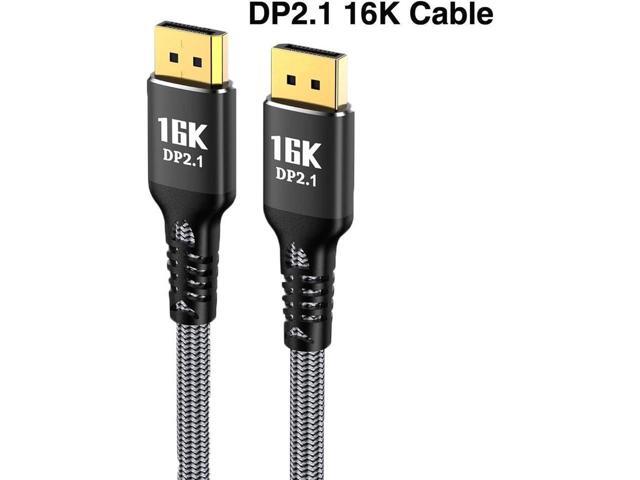 DisplayPort Cable DP2.1 80Gbps Support 4K@240Hz/165Hz/144Hz, 8K@120Hz ...