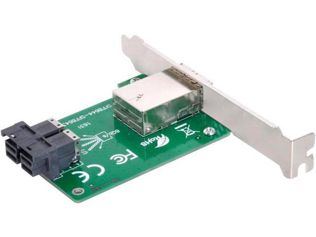 SFF-8644 Dual Ports Mini SAS HD to Internal SAS HD SFF-8643 PCBA Female ...