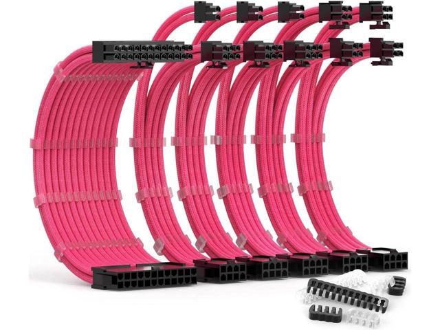 PSU Cable Extension Kit 30CM Length with Combs,1x24Pin/2x8Pin(4+4) EPS ...