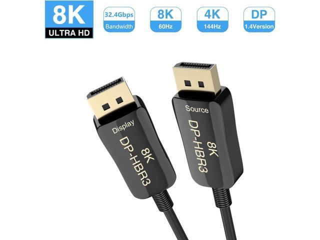 Fiber Displayport Cable 100ft Fiber Optic Displayport 1.4 Cable Support ...