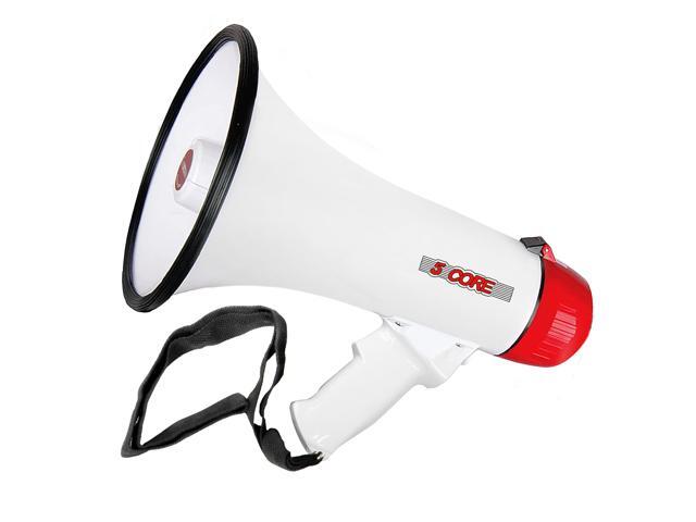 5 Core Megaphone Bullhorn Speaker 40W Bull Horn Battery Power Cheer ...