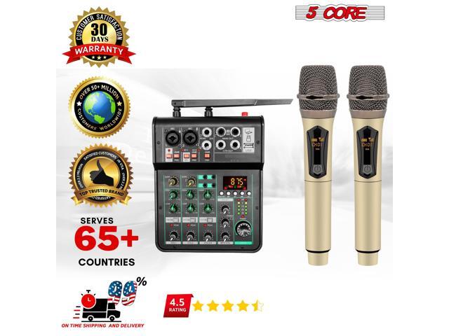 5 Core Audio Mixer 4 Channel DJ Equipment Digital Sound Board Karaoke ...