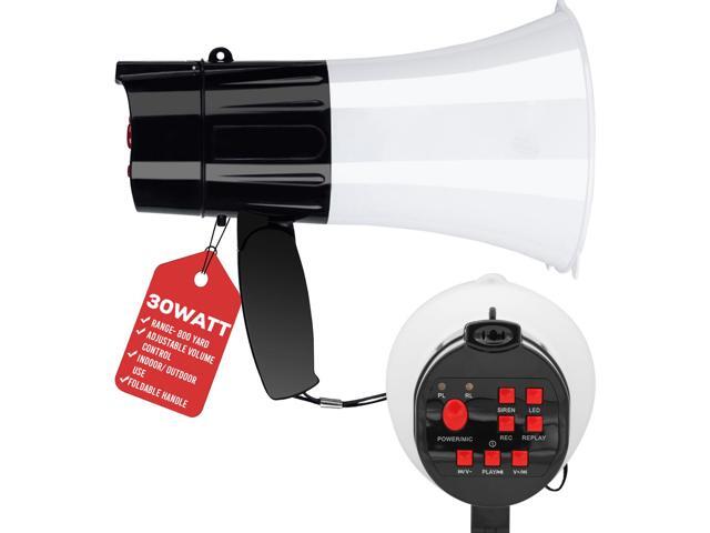 5 Core Megaphone Bullhorn Speaker 30W Professional Bull Horn Battery ...