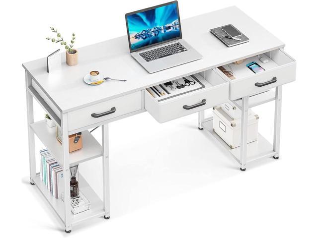 ODK Office Small Computer Desk: Home Table with Fabric Drawers ...