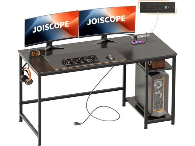 JOISCOPE Computer Desk with USB & Type-C Outlet, Home Office Desk with ...