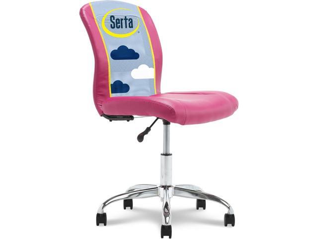 Serta Essential Armless TaskChair, Small Desk Chairs with Wheels ...