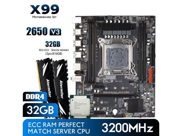 Atermiter D4 DDR4 X99 Motherboard Set with Intel Xeon E5 2650 V3 ...