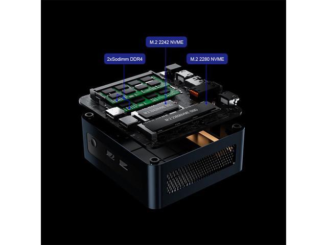 Chatreey AN2P Mini PC Ryzen 5 5625U Gaming Desktop Computer 16G DDR4 ...