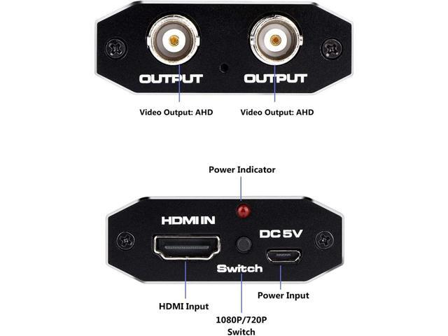 HDMI to AHD Converter,AUBEAMTO HDMI to AHD Adapter with AHD Loopout ...