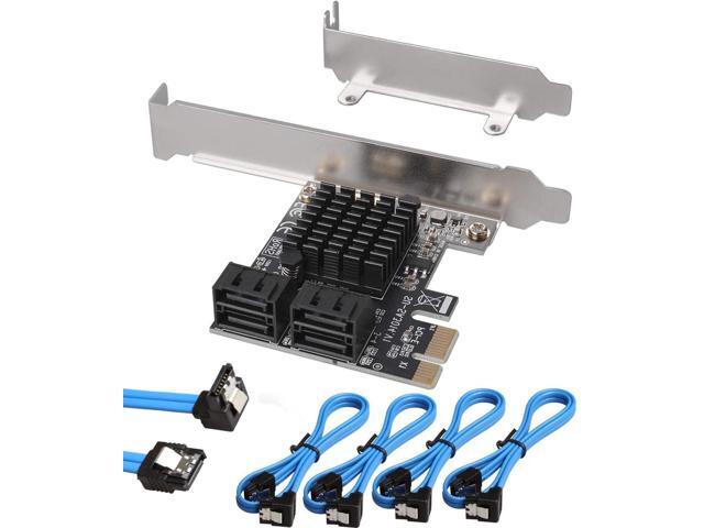 AUBEAMTO SATA Card, 4 Port SATA 3.0 Controller Expansion Card with 4 ...